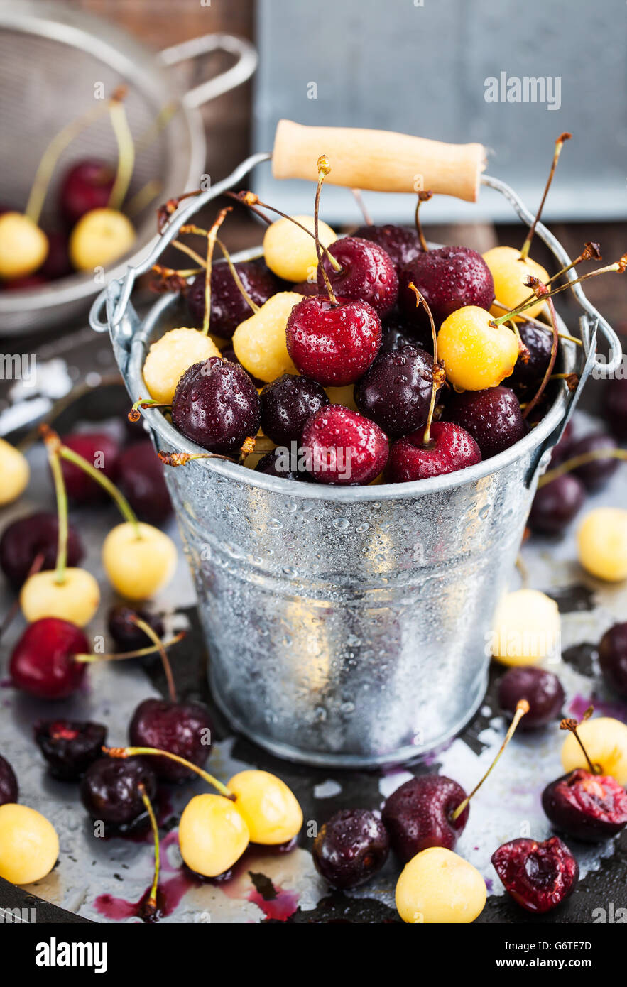 Cherry in a bucket hi-res stock photography and images - Alamy