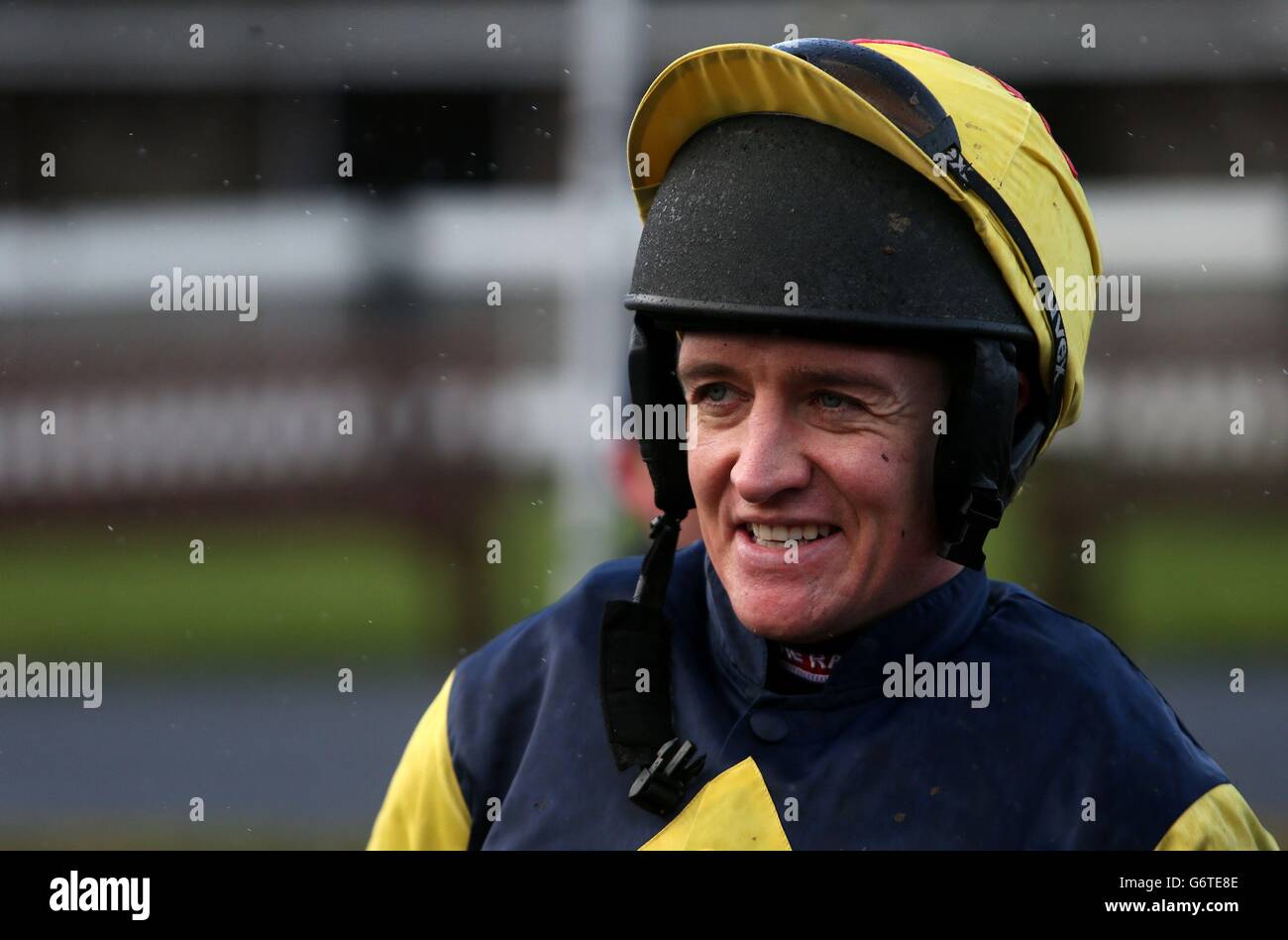 Jockey Barry Geraghty in the parade ring after guiding Guitar Peten to ...