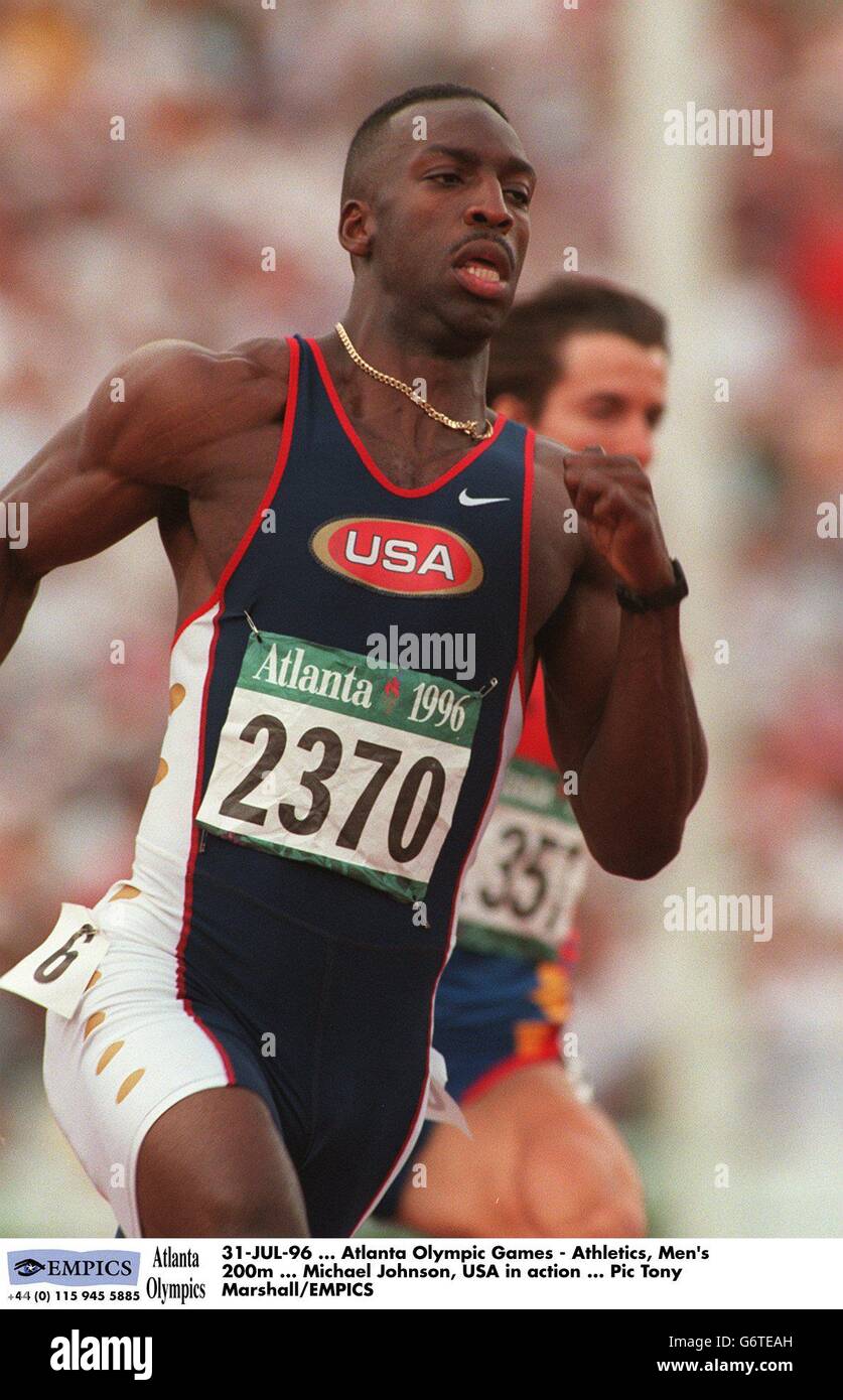 Mens 200m michael johnson hi-res stock photography and images - Alamy