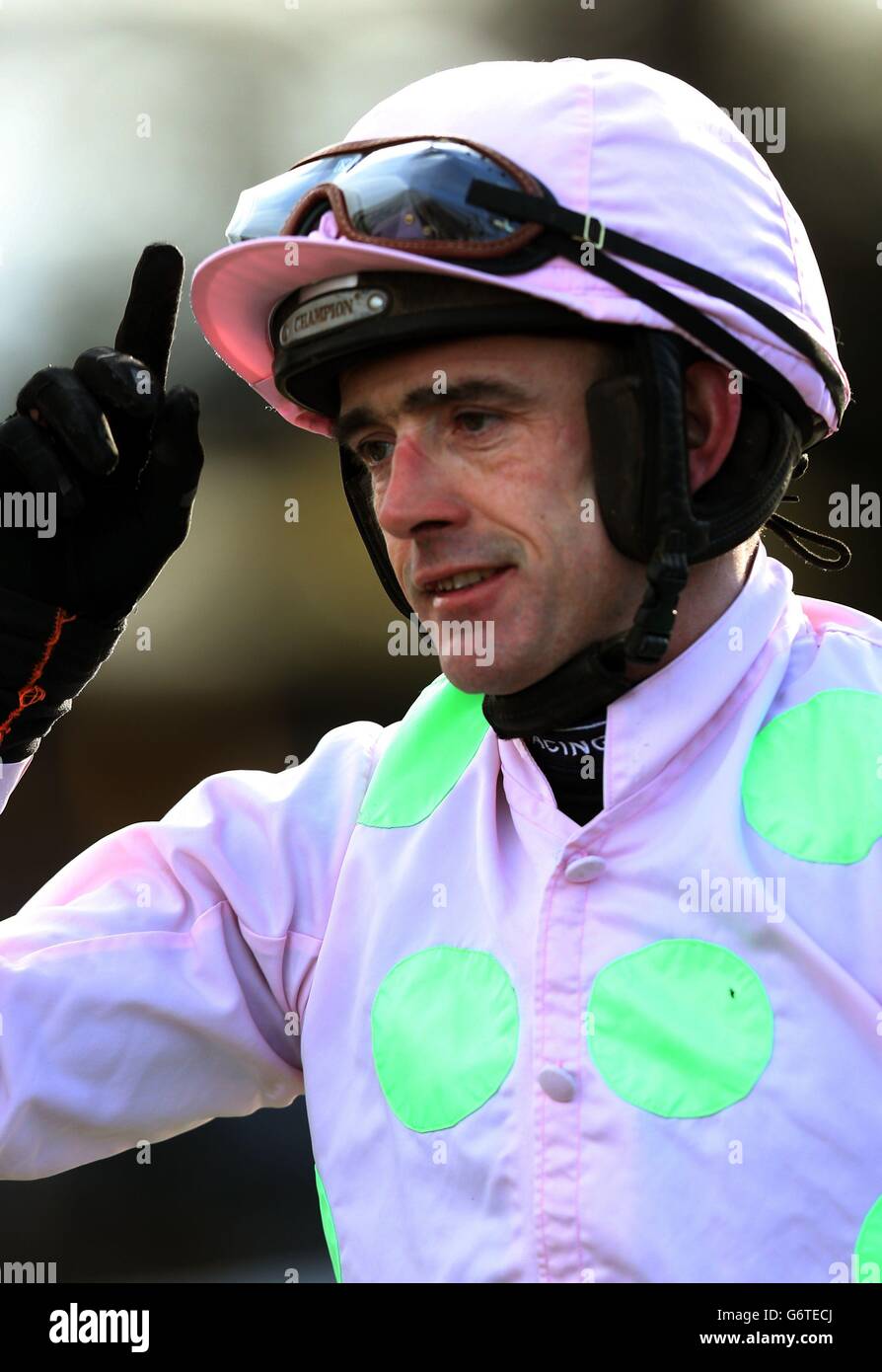 Ruby Walsh enters the parade ring after riding Vautour to win the ...