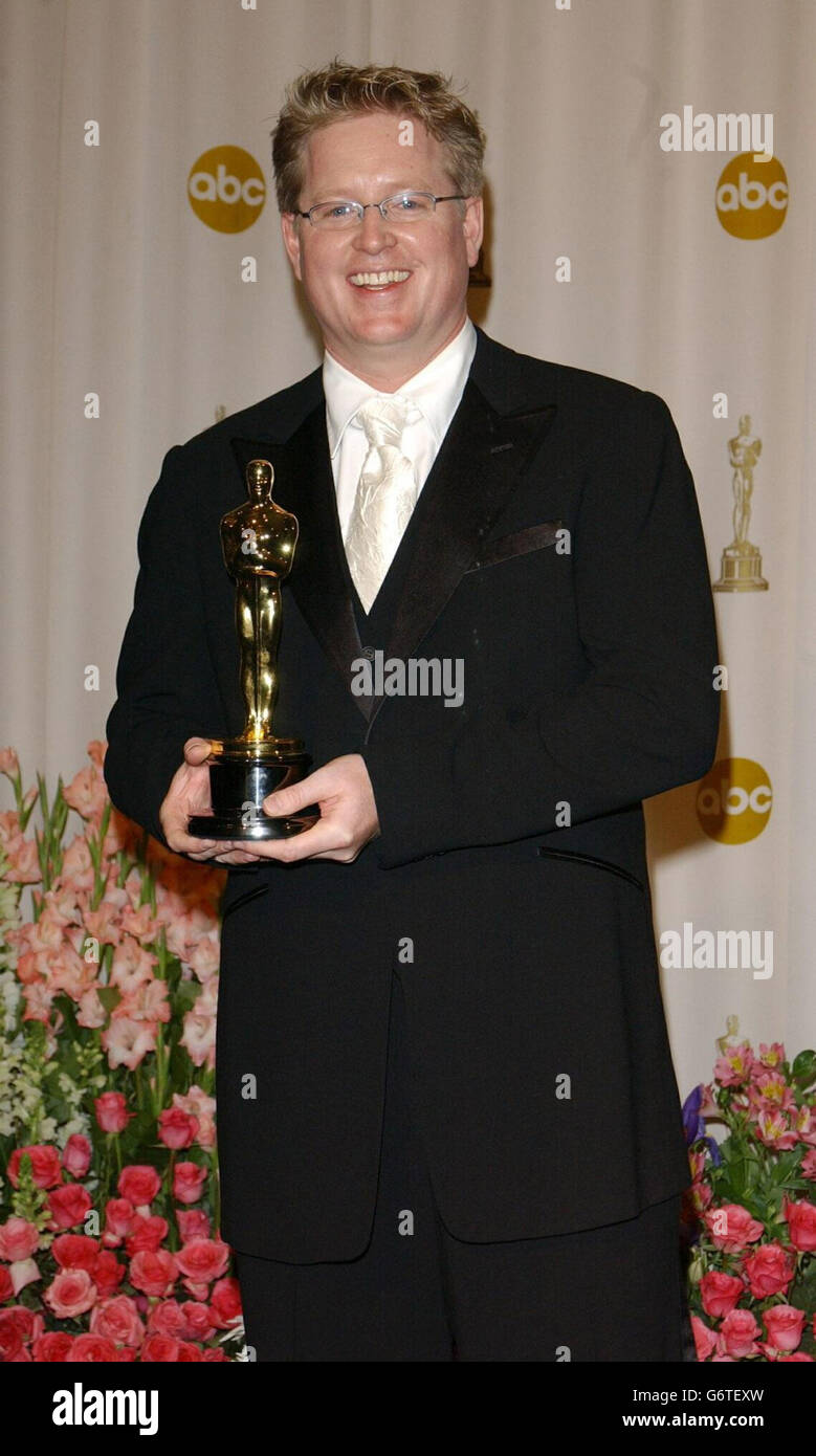 Andrew stanton with the best animated feature film award hi-res stock ...