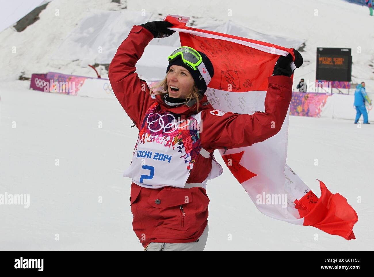Canada's Dara Howell celebrates winning gold in the Ladies Ski ...