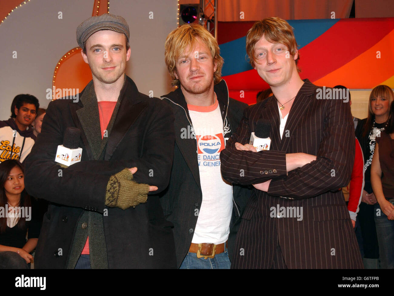 Travis on MTV TRL UK. The band Travis during their guest appearance on ...