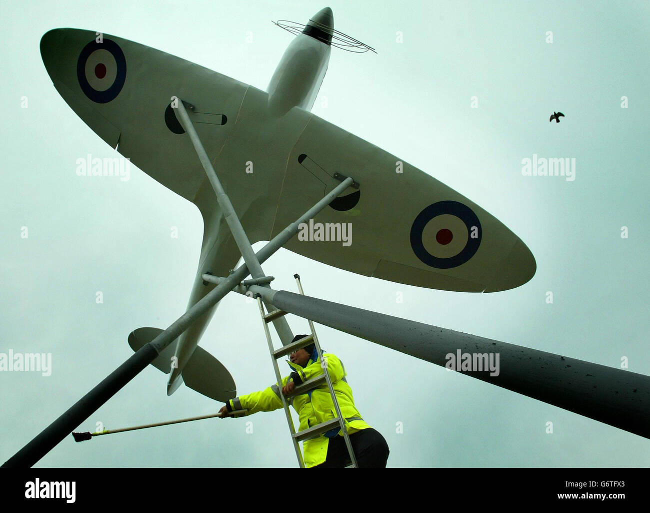 RJ Mitchell's famous Spitfire fighter plane Stock Photo - Alamy