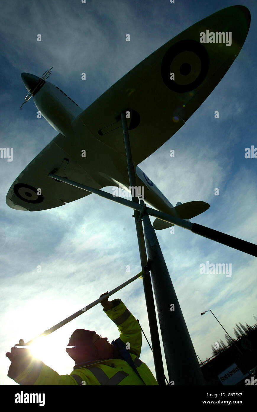 RJ Mitchell's famous Spitfire fighter plane Stock Photo - Alamy