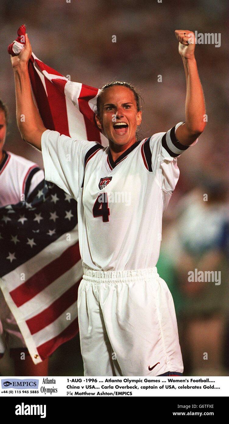 1-AUG -1996, Atlanta Olympic Games, Women's Soccer. China v USA. Carla ...