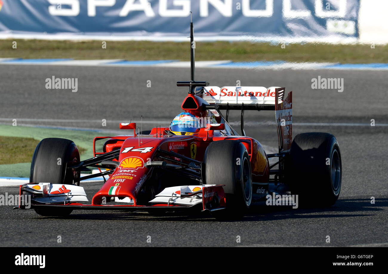 Ferrari driver Fernando Alonso, during the 2014 Formula One Testing at ...