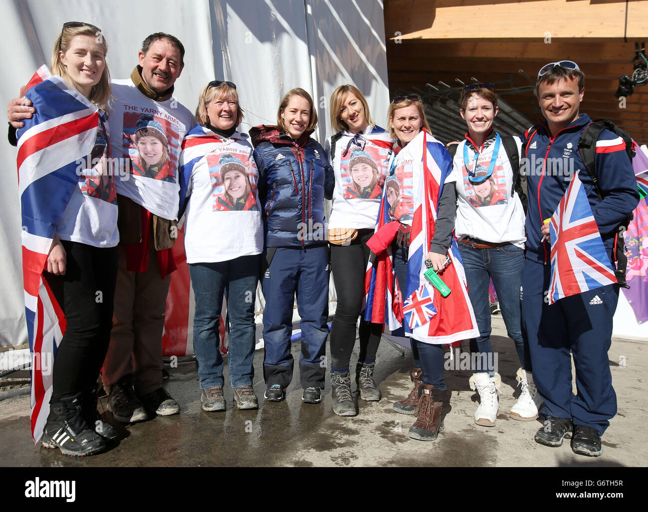 Alison and gemma foxwell dowsett and james roach hi-res stock ...
