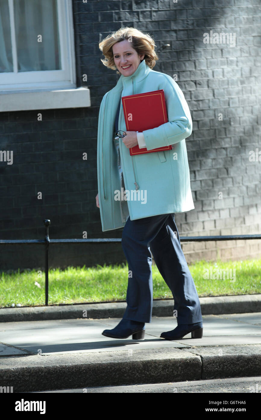 LONDON - MAY 3, 2016: Amber Rudd seen in Downing Street in London Stock ...