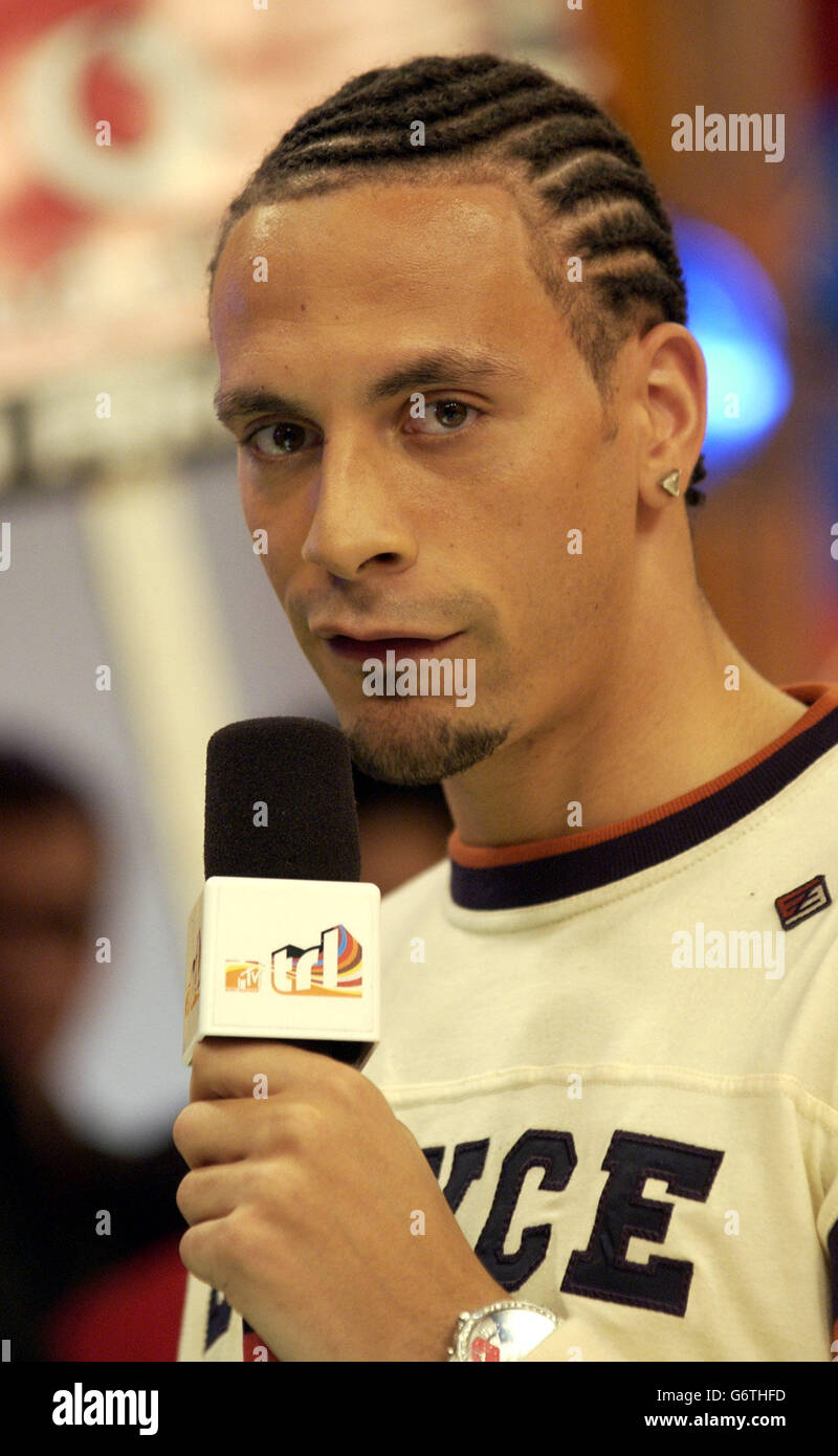 Manchester United footballer Rio Ferdinand during his guest appearance ...