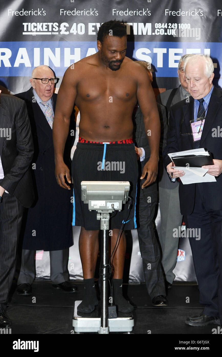 Boxing - All Boxers Weigh In - Copper Box Arena Stock Photo - Alamy