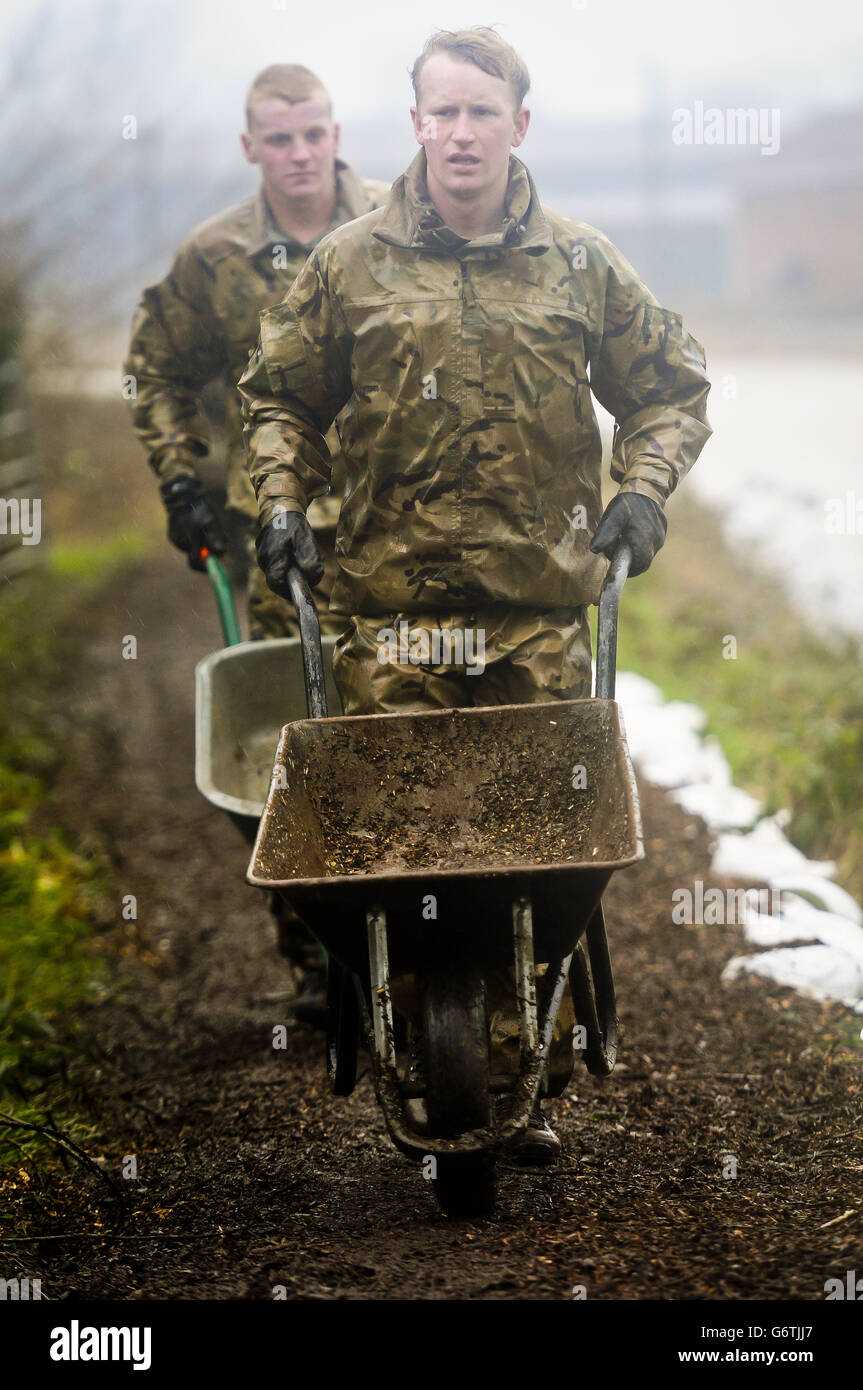 The British Army help to create a safe access route by the River ...