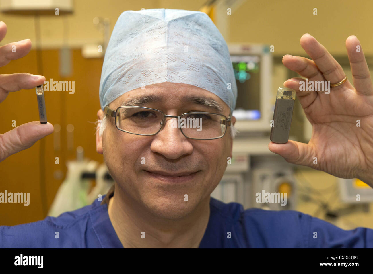 Dr Mike Blackburn, Paediatric Consultant Cardiologist, prepares to ...