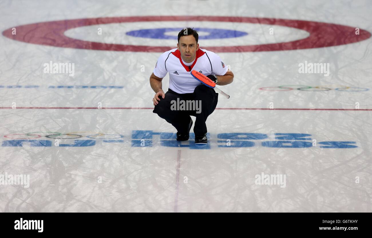 Great Britain's David Murdoch in their Curling Round Robin match ...