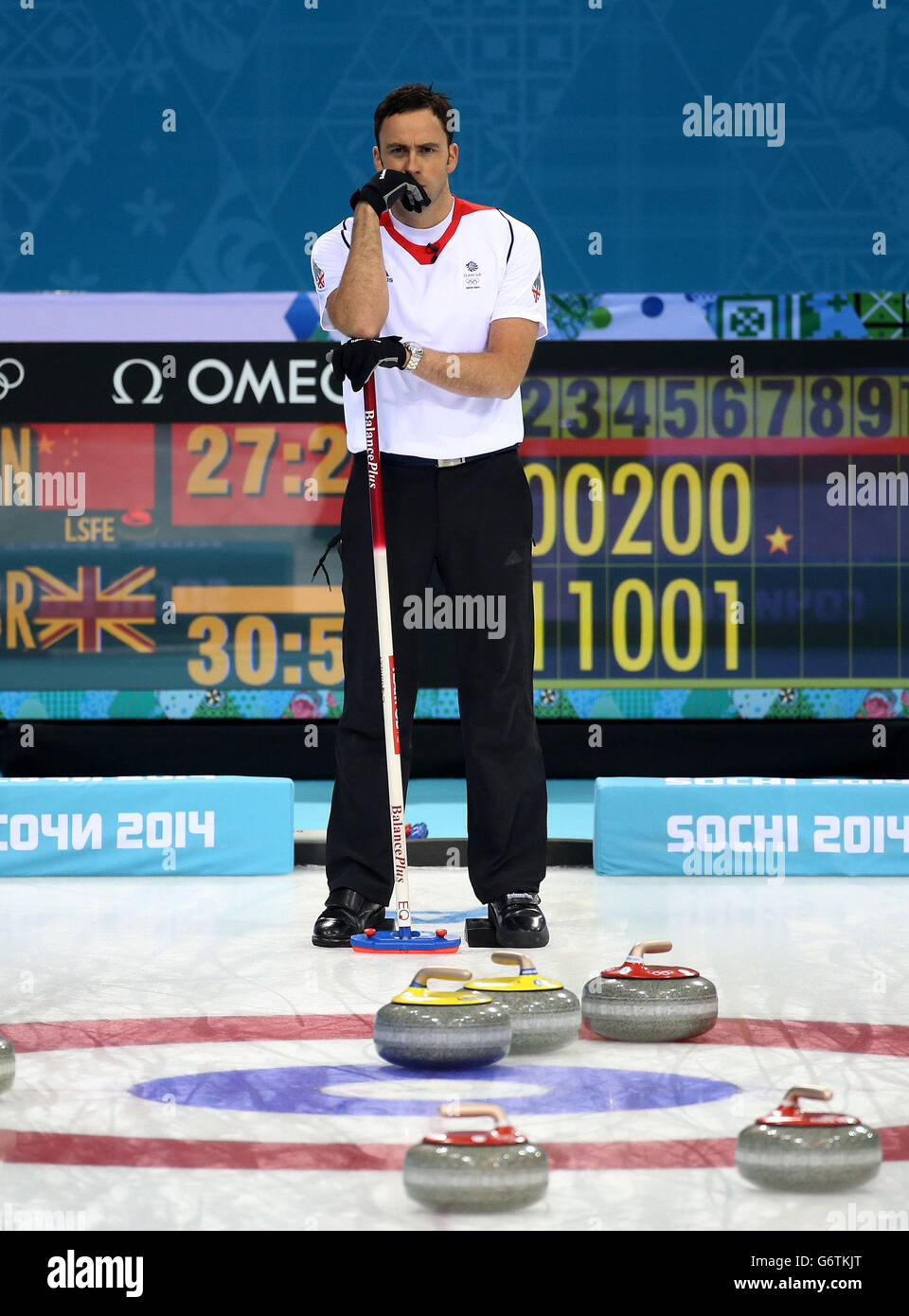 Great Britain's David Murdoch in their Curling Round Robin match ...