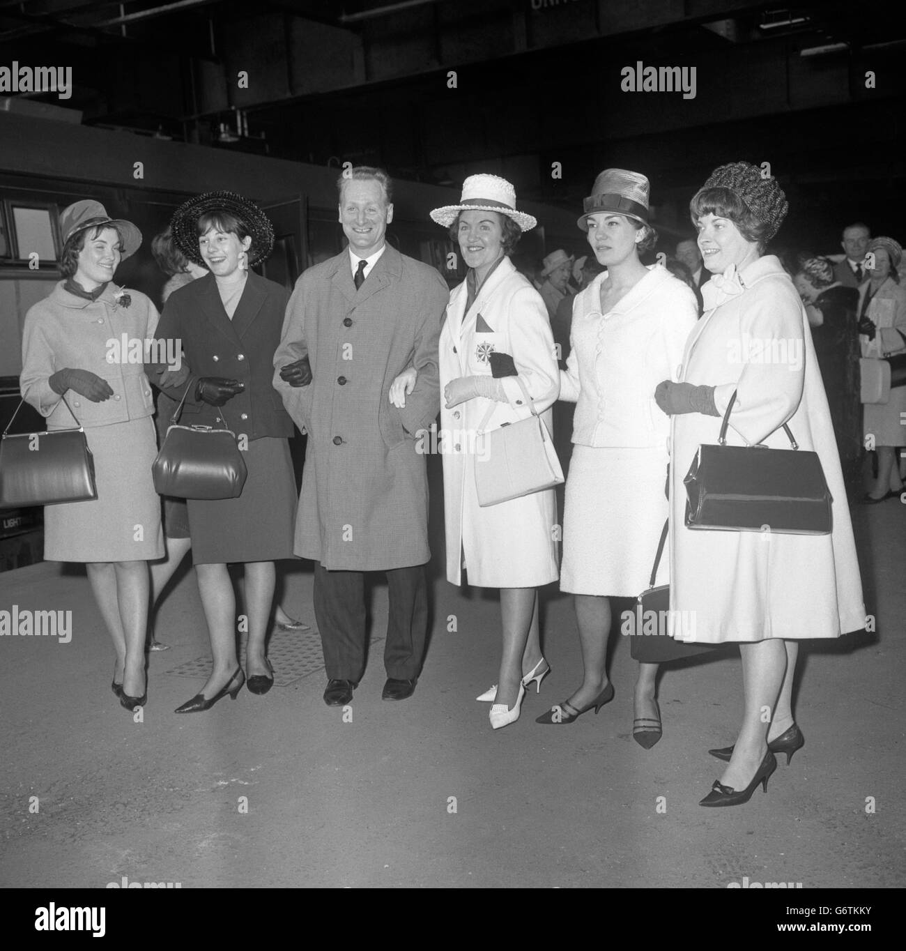 Preston england footballer tom finney at euston station in london hi ...