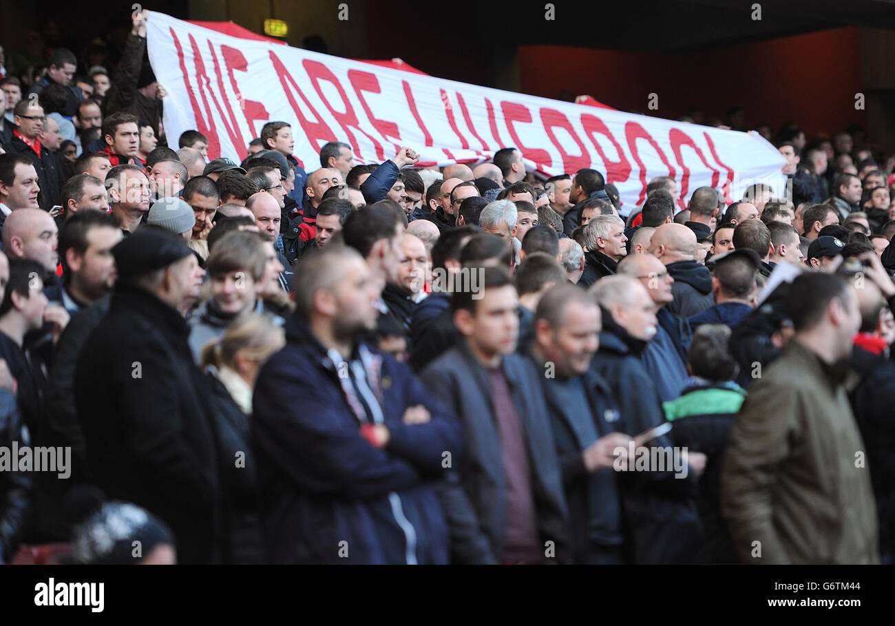 A banner in stands emirates stadium hi-res stock photography and images ...