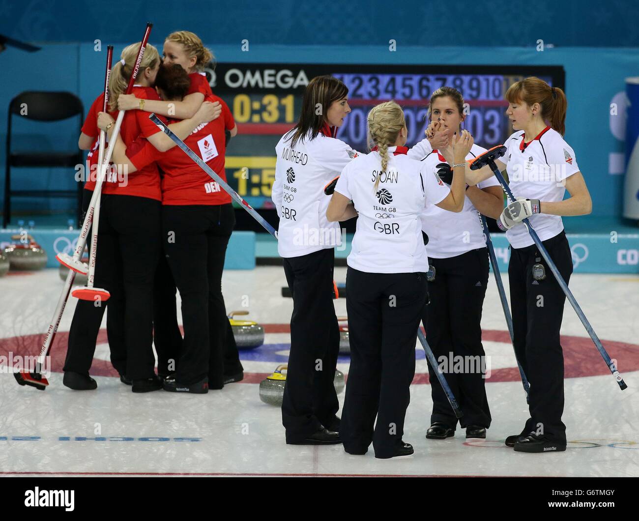 Great Britain's Eve Muirhead, Anna Sloan, Vicki Adams and Claire ...
