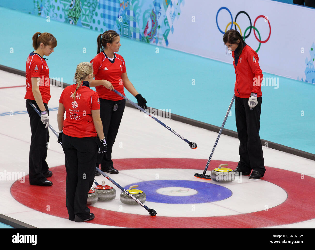 Great Britain's (left to right) Claire Hamilton, Anna Sloan, Vicky ...