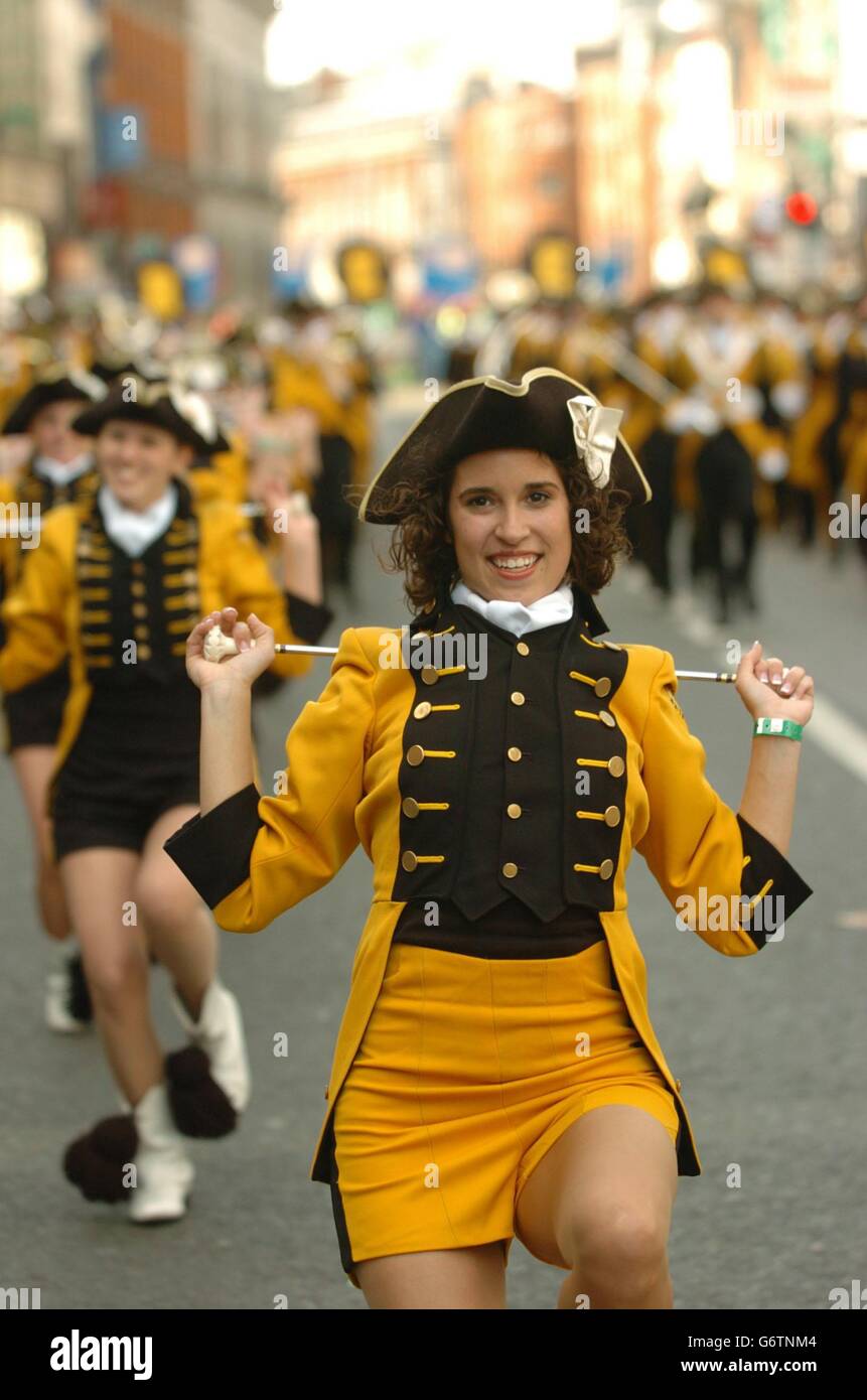 Meg Guerreiro, one of the baton twirlers with the Freedom High School ...