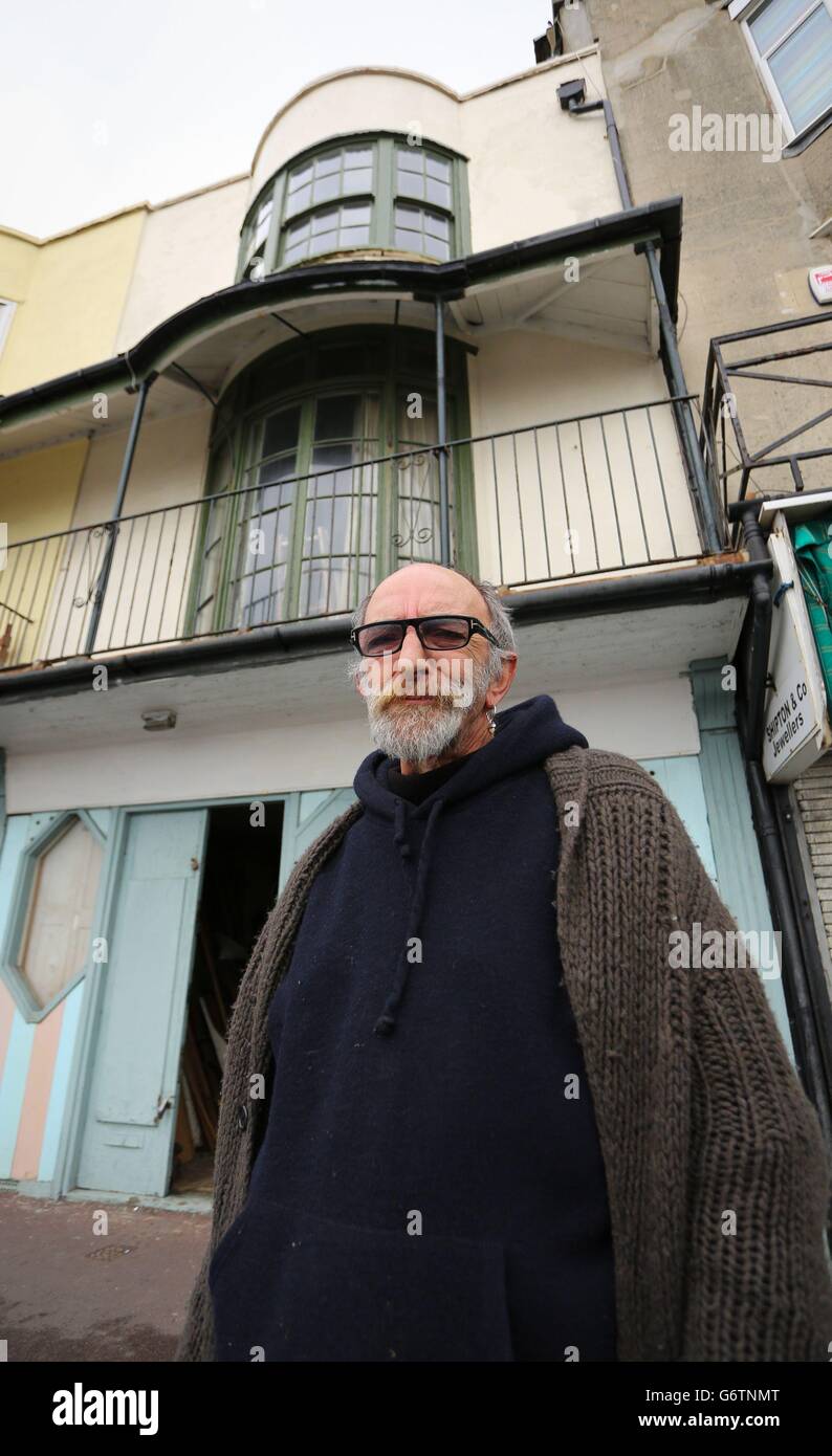 Chris Paraskeva, outside his house which was badly damaged when a ...