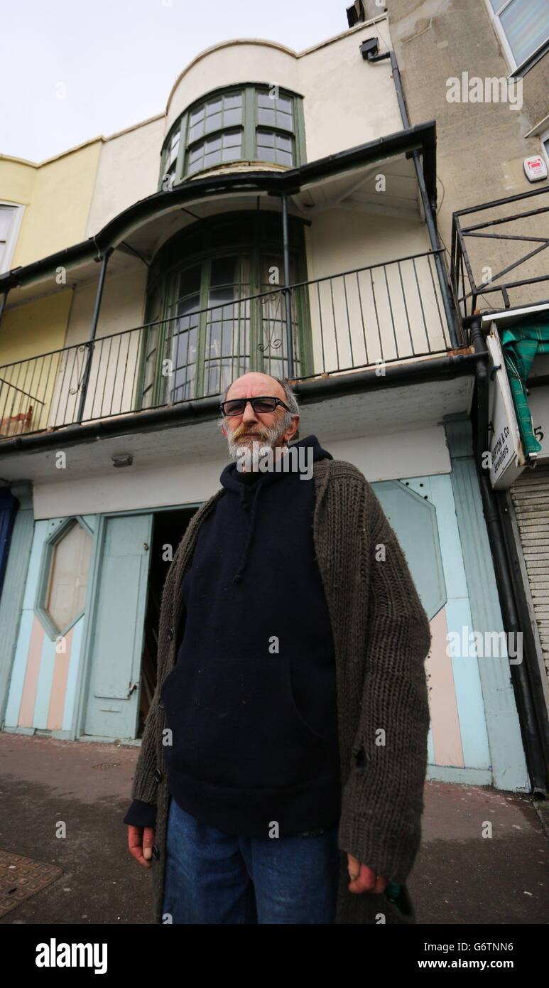 Chris Paraskeva, outside his house which was badly damaged when a ...