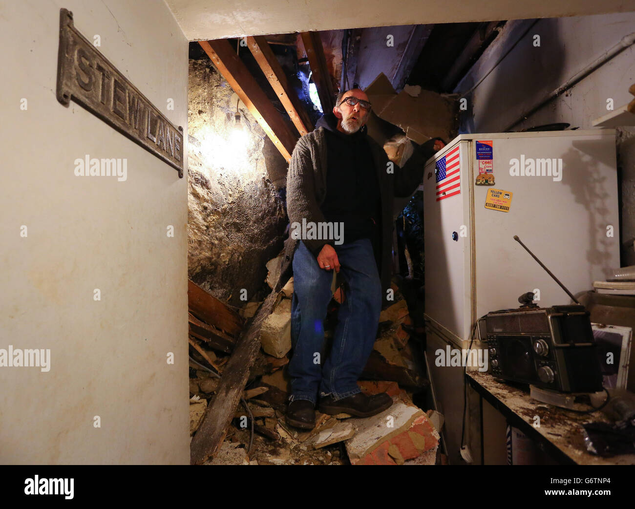 Chris Paraskeva, whose house was badly damaged when a section of the ...