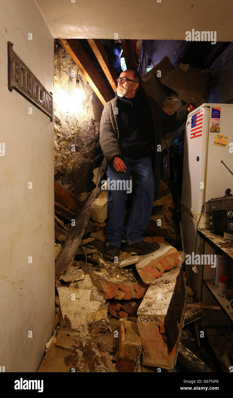 Chris Paraskeva, whose house was badly damaged when a section of the ...
