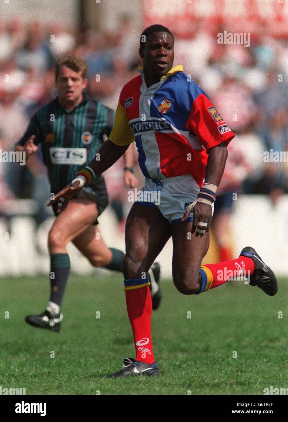 Rugby League, Oldham v London Broncos. Martin Offiah, London Broncos ...