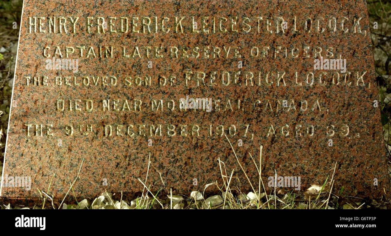 Henry Locock gravestone Stock Photo - Alamy