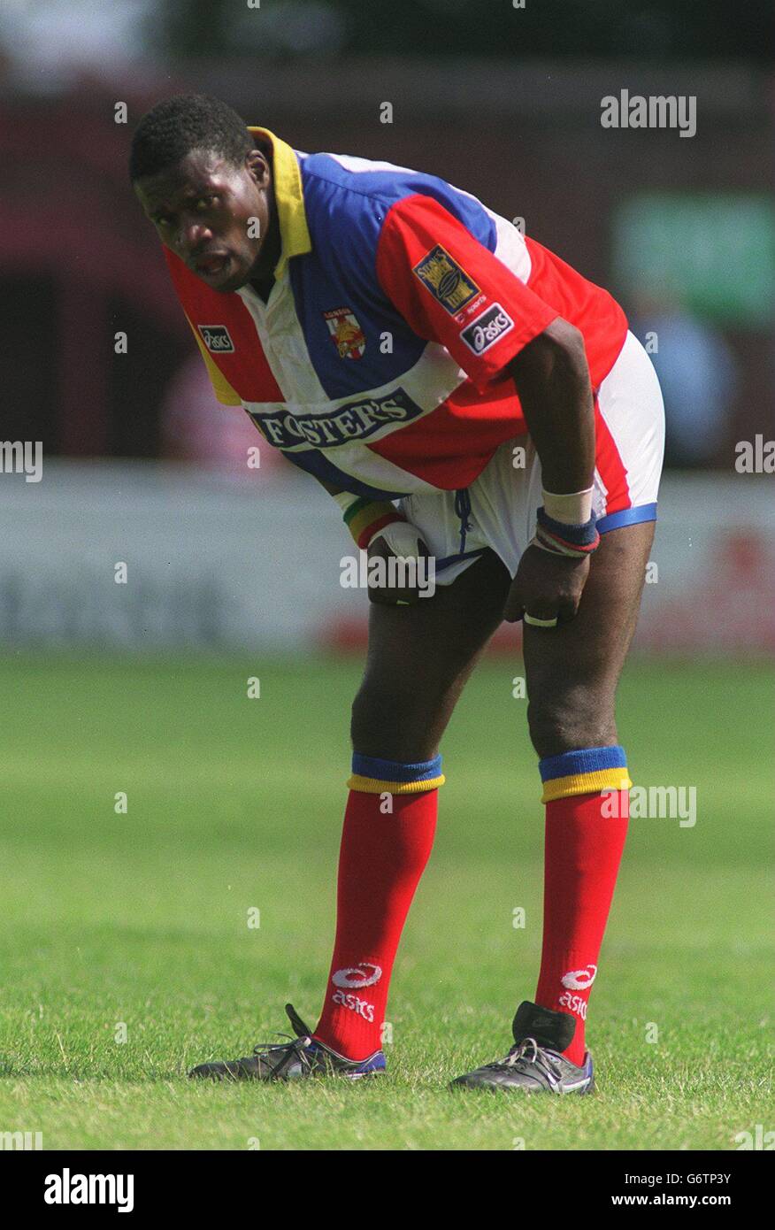 Rugby League, Oldham v London Broncos. Martin Offiah, London Broncos ...