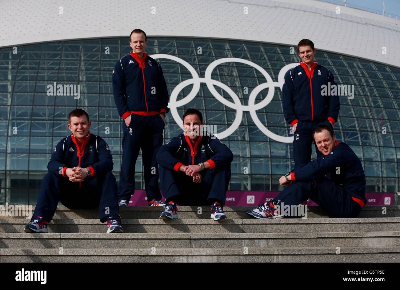 The Men's curling team of (left to right) Greg Drummond, Michael ...