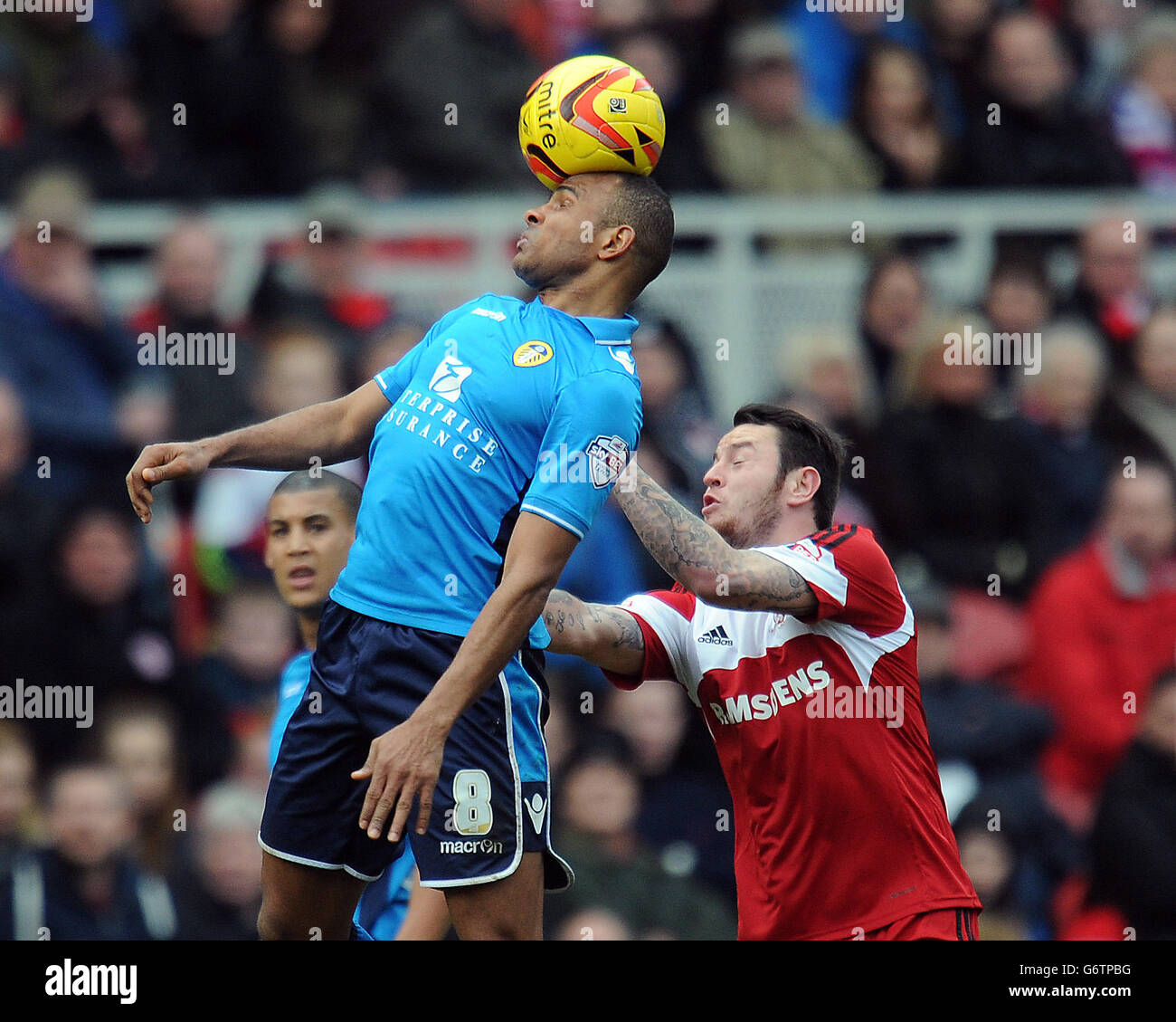 Leeds United's Rodolph Austin and Middlesbrough's Lee Tomlin during the ...
