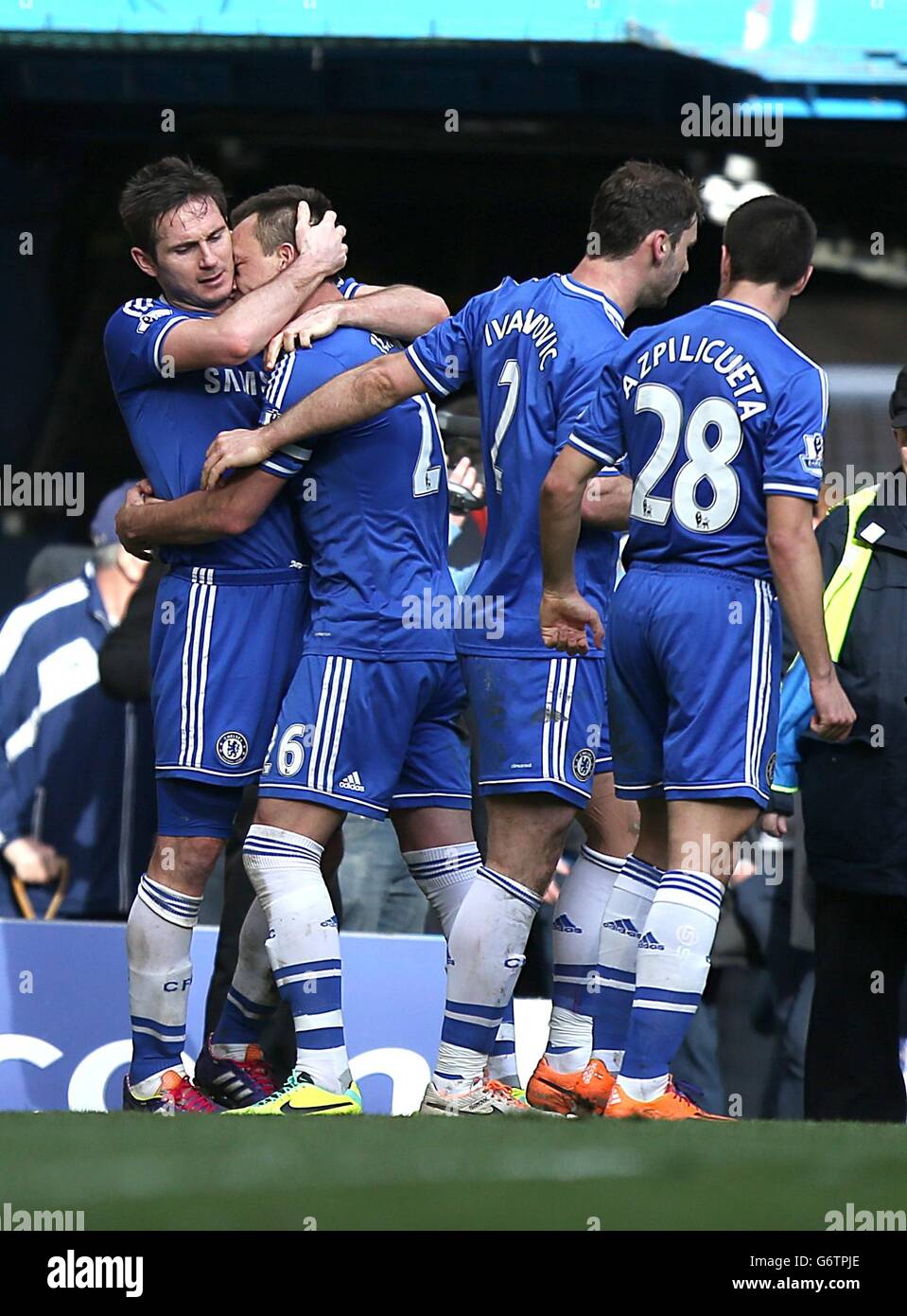 Chelsea second left celebrates with the chelsea team hi-res stock ...