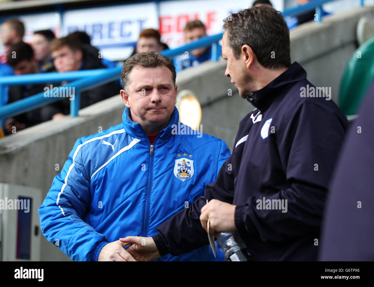Huddersfield towns mark robins and sheffield wednesdays stuart gray hi ...