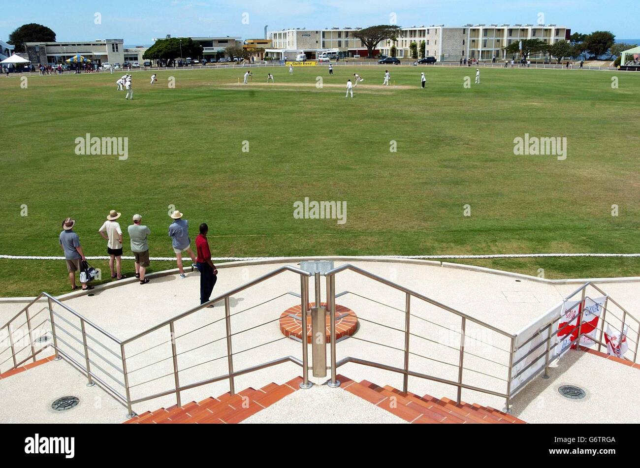 A general view of the ground as England field at the start of their ...