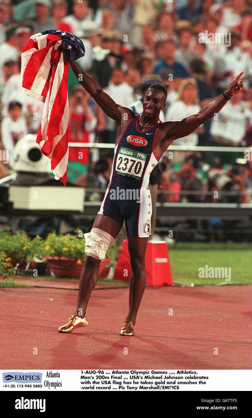 Mens 200m michael johnson hi-res stock photography and images - Alamy