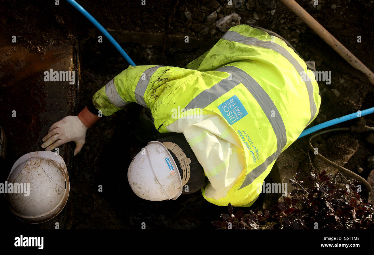 Irish water meter stock Stock Photo - Alamy