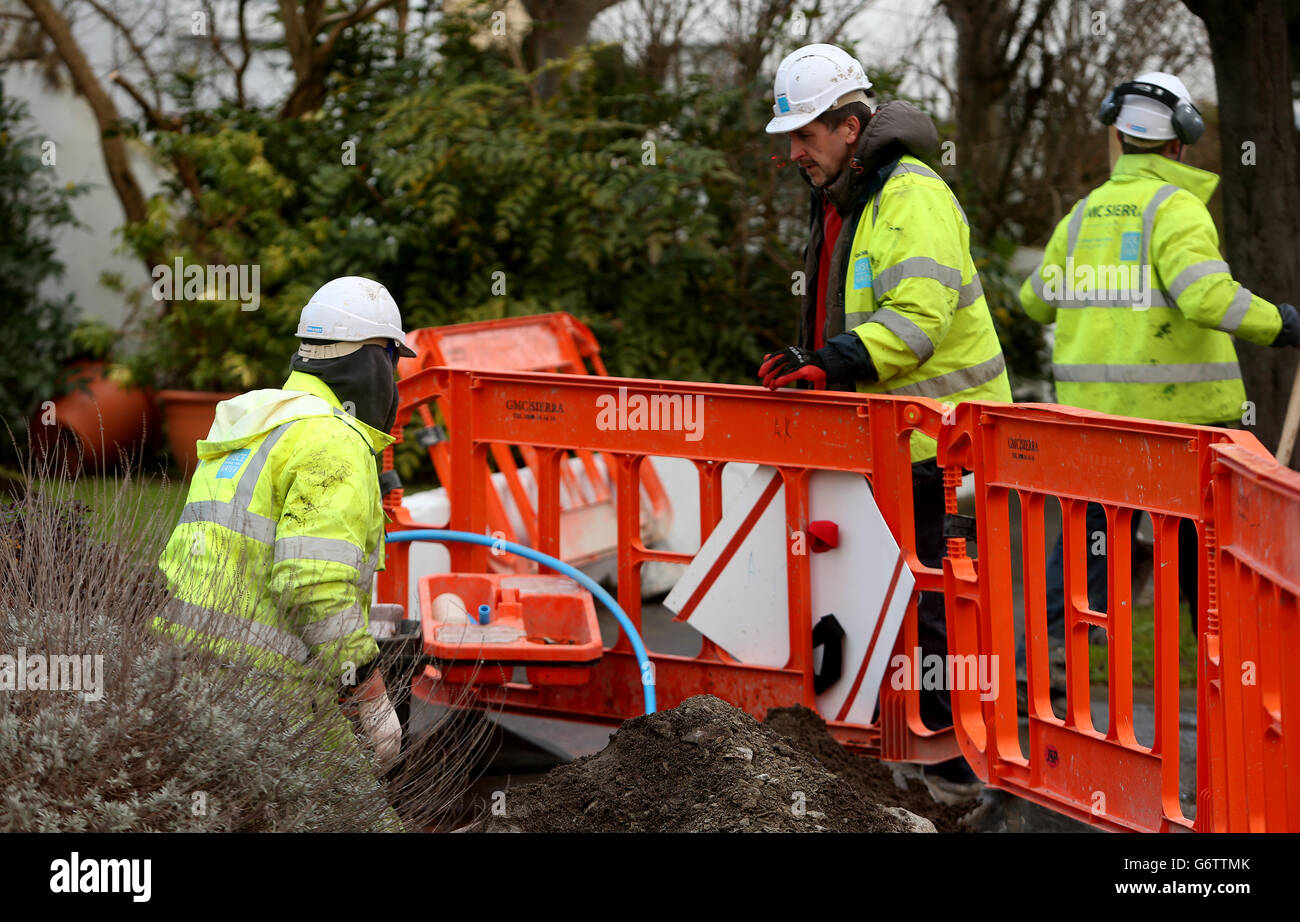 Irish water meter stock Stock Photo - Alamy