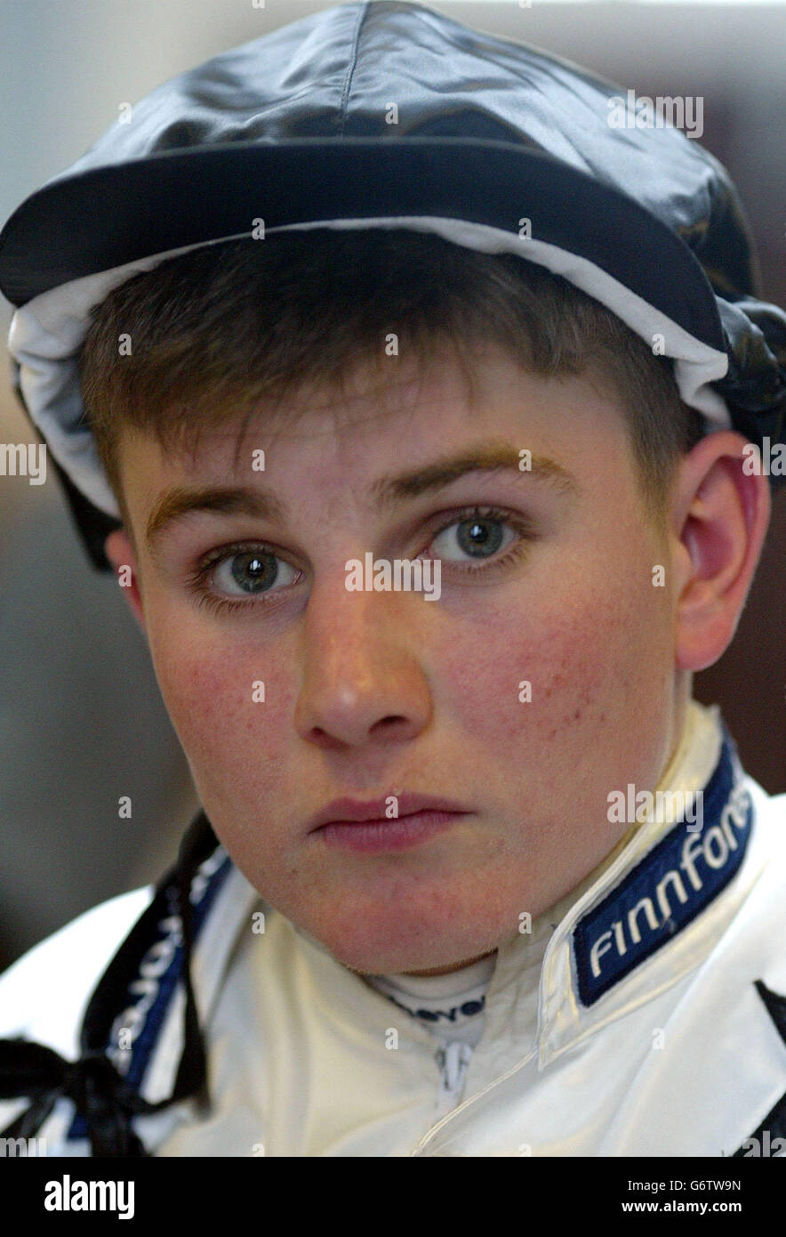 J E Moor Jockey Doncaster. Jockey Jamie Moore at Doncaster races Stock ...