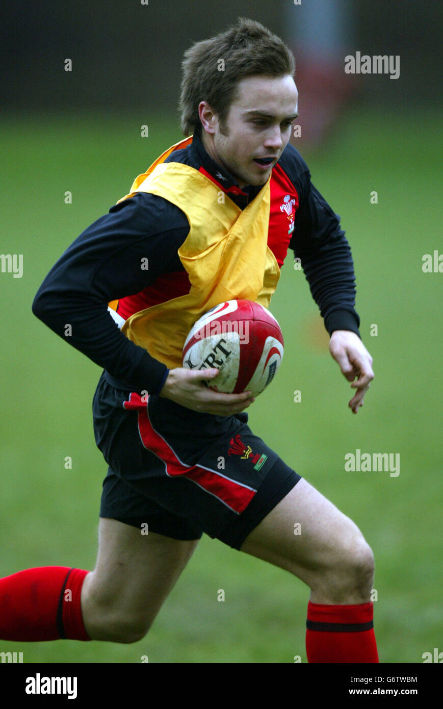 Rhys Williams Wales Rugby Training. Rhys Williams during Wales training ...