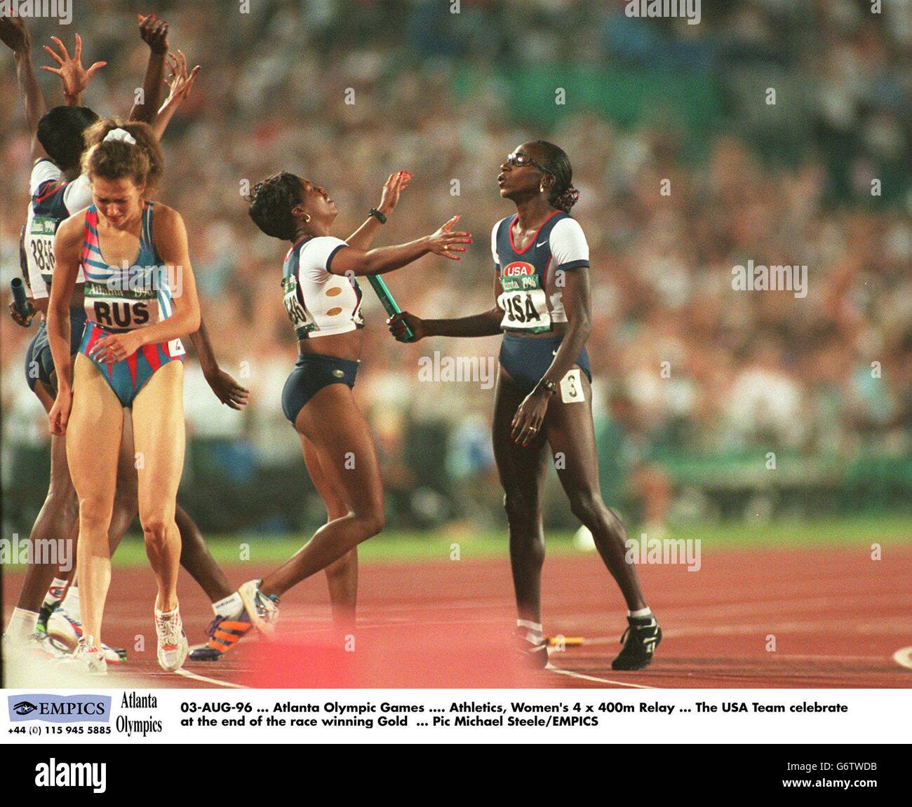 03-AUG-96 ... Atlanta Olympic Games .... Athletics, Women's 4 x 400m ...