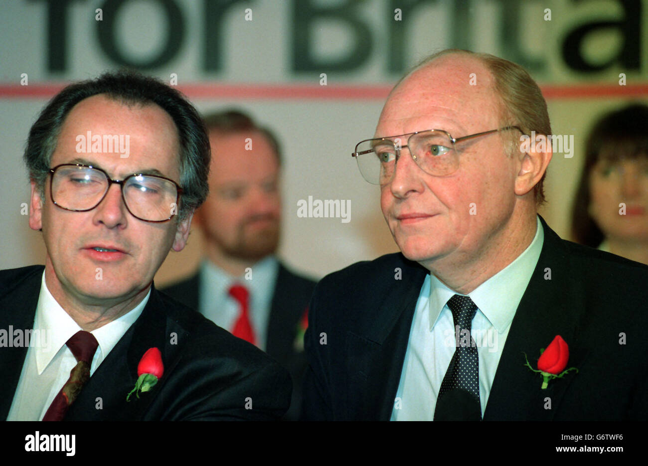 Neil Kinnock and Dr Jack Cunningham Stock Photo - Alamy