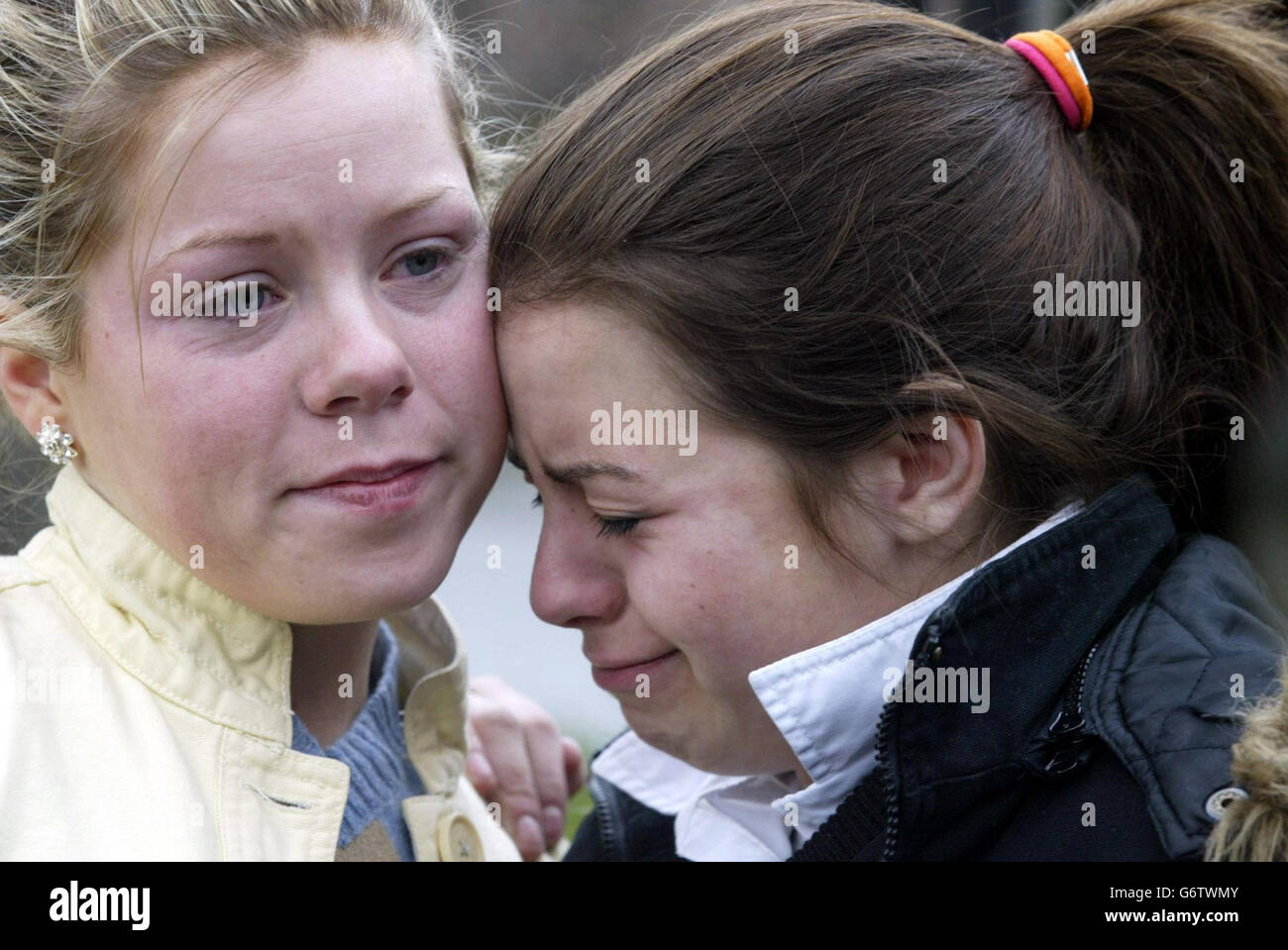 Grace Moore, 16, (left) and Stacy McCaffrey, 16, both from Dublin after ...