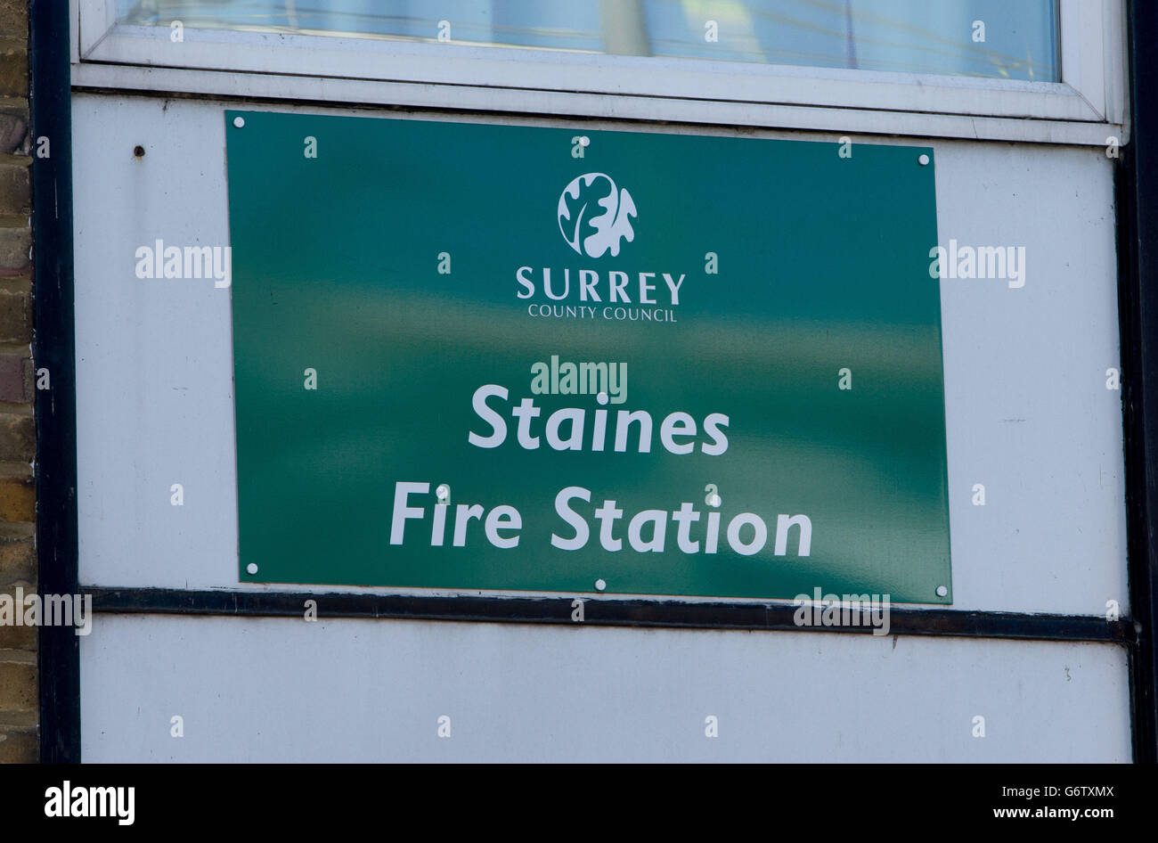 Signage staines fire station in staines upon thames hi-res stock ...