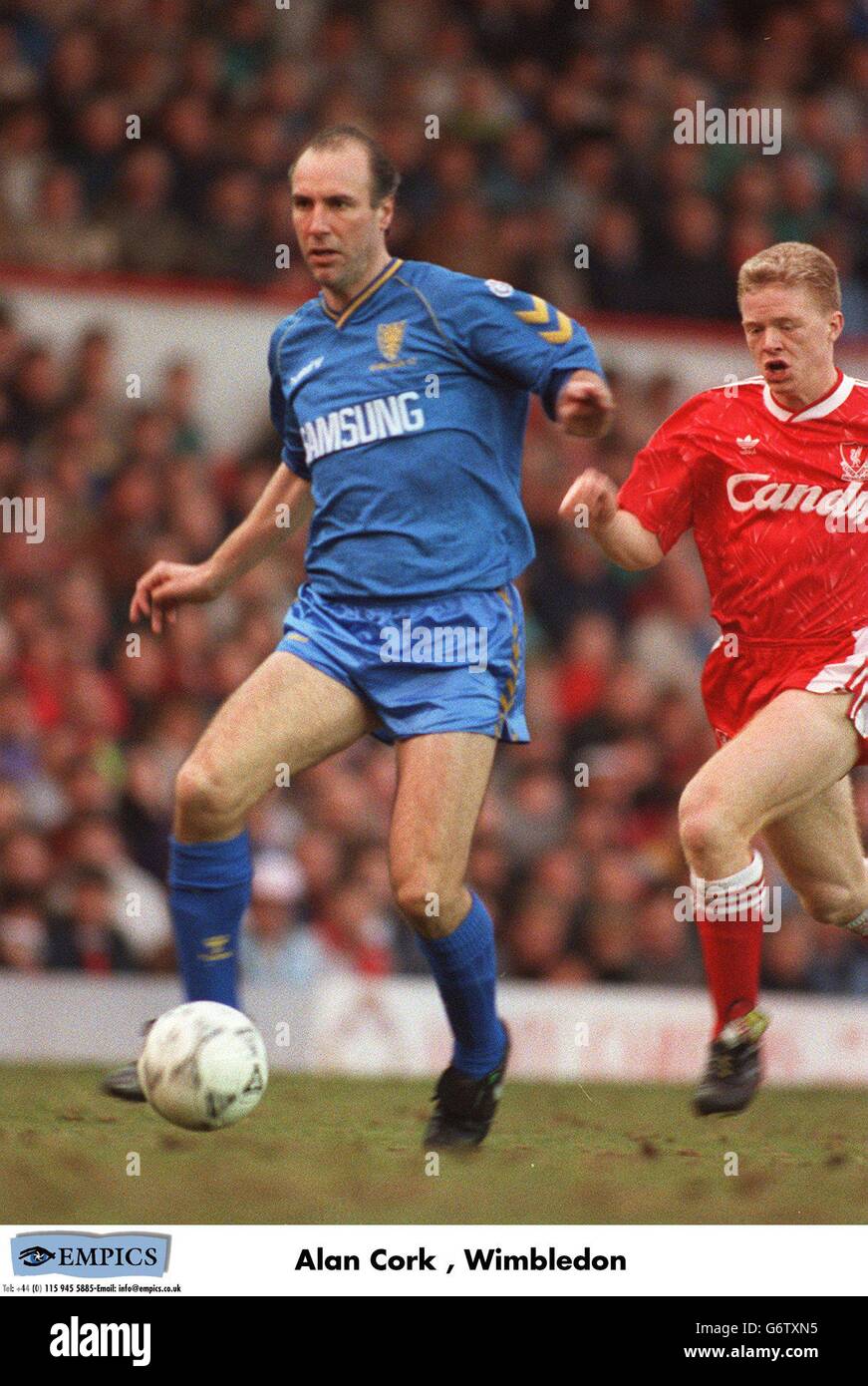 ENGLISH SOCCER. ALAN CORK, WIMBLEDON Stock Photo - Alamy