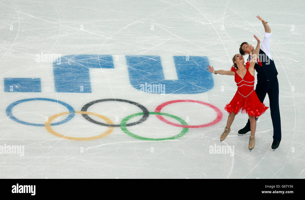 France's Pernelle Carron and Lloyd Jones in the Ice Dance short program ...