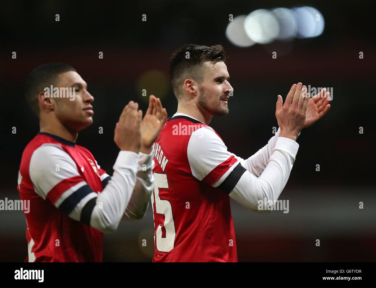 Arsenals left right alex oxlade chamberlain hi-res stock photography ...