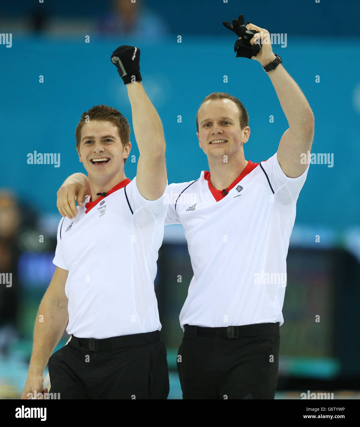 Great Britain's Michael Goodfellow (right) and Scott Andrews celebrate ...