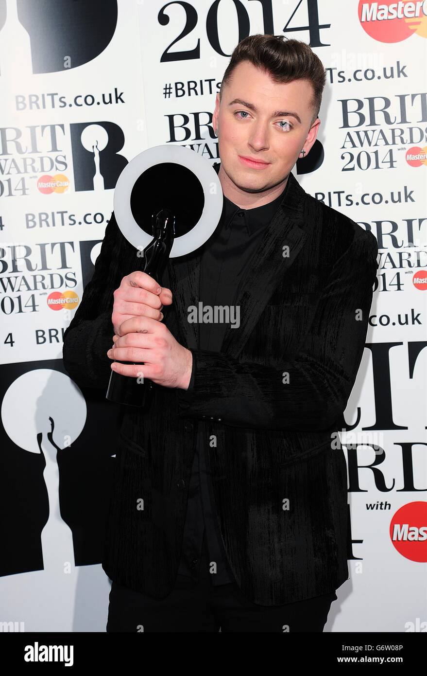 Brit Awards 2014 - Press Room - London Stock Photo - Alamy